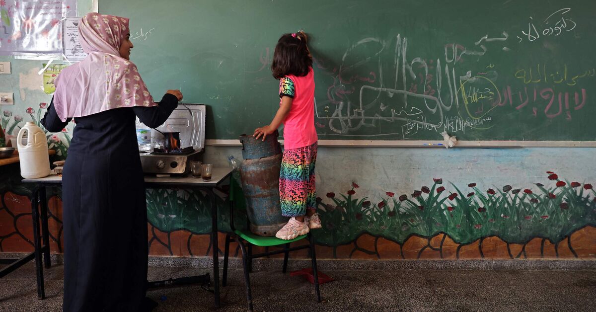 UNRWA schools in Gaza provide refuge for displaced families - AL ...