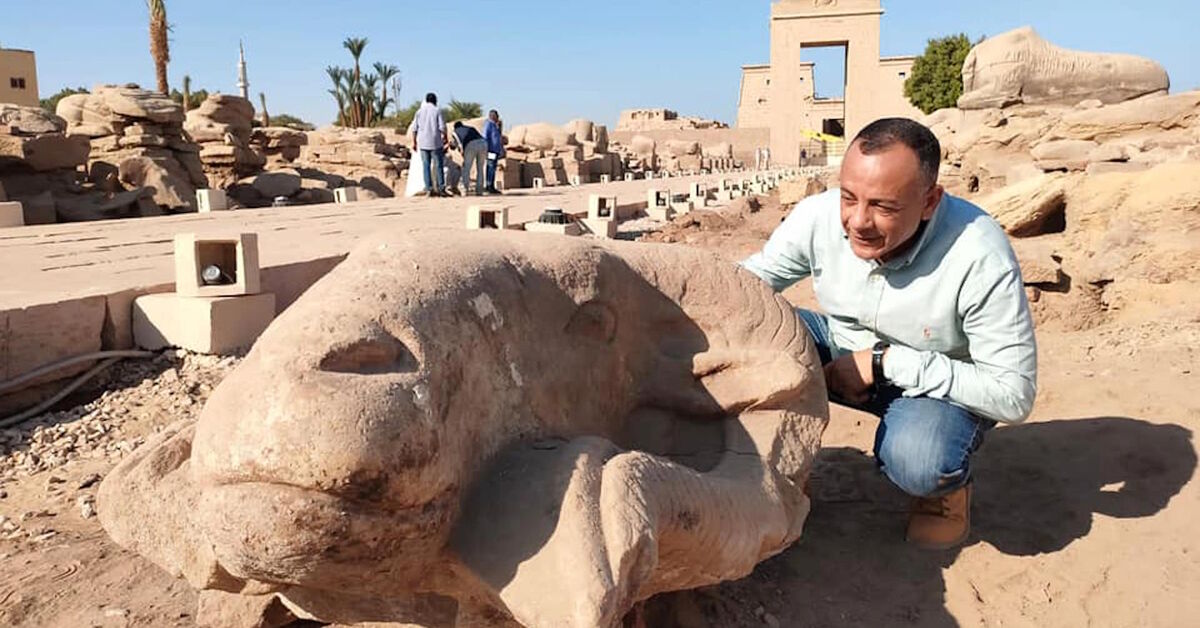 New stone ram heads discovered in Egypt’s Luxor - AL-Monitor: The ...