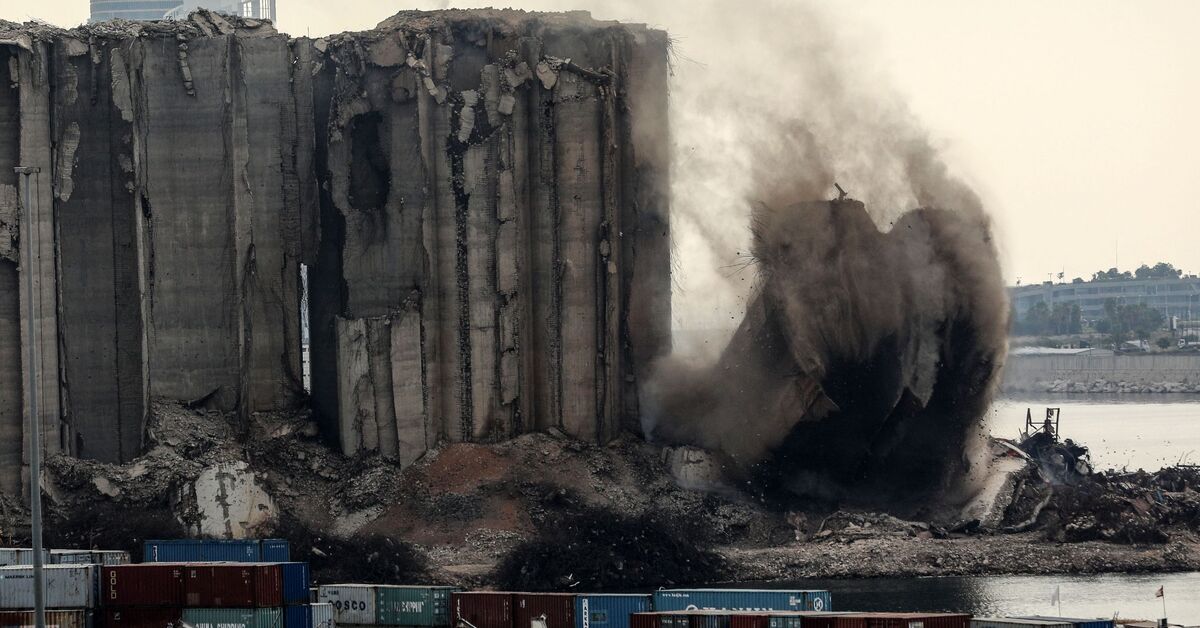 Beirut port silos collapse on second anniversary of explosion - AL ...