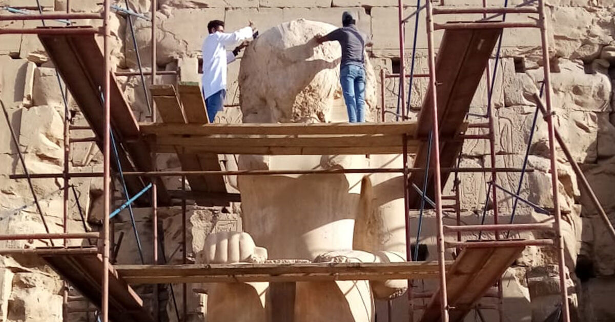 Egypt restores massive statue of King Thutmose II - AL-Monitor: The ...