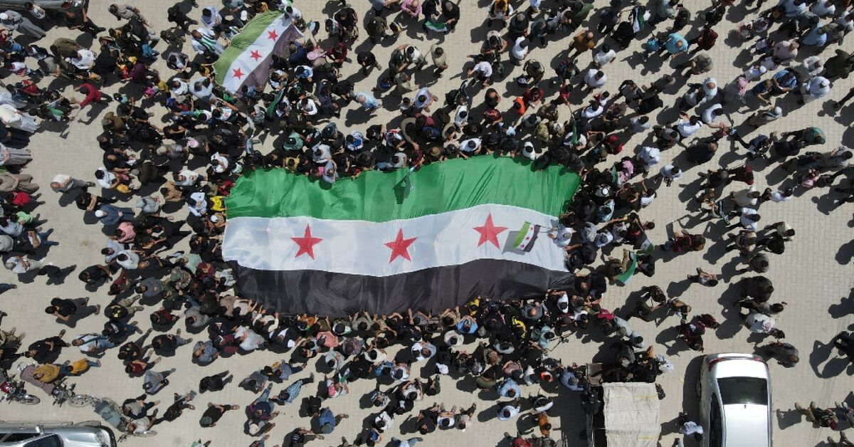 Syrians in rebel-held north protest Assad's return to Arab League - AL ...