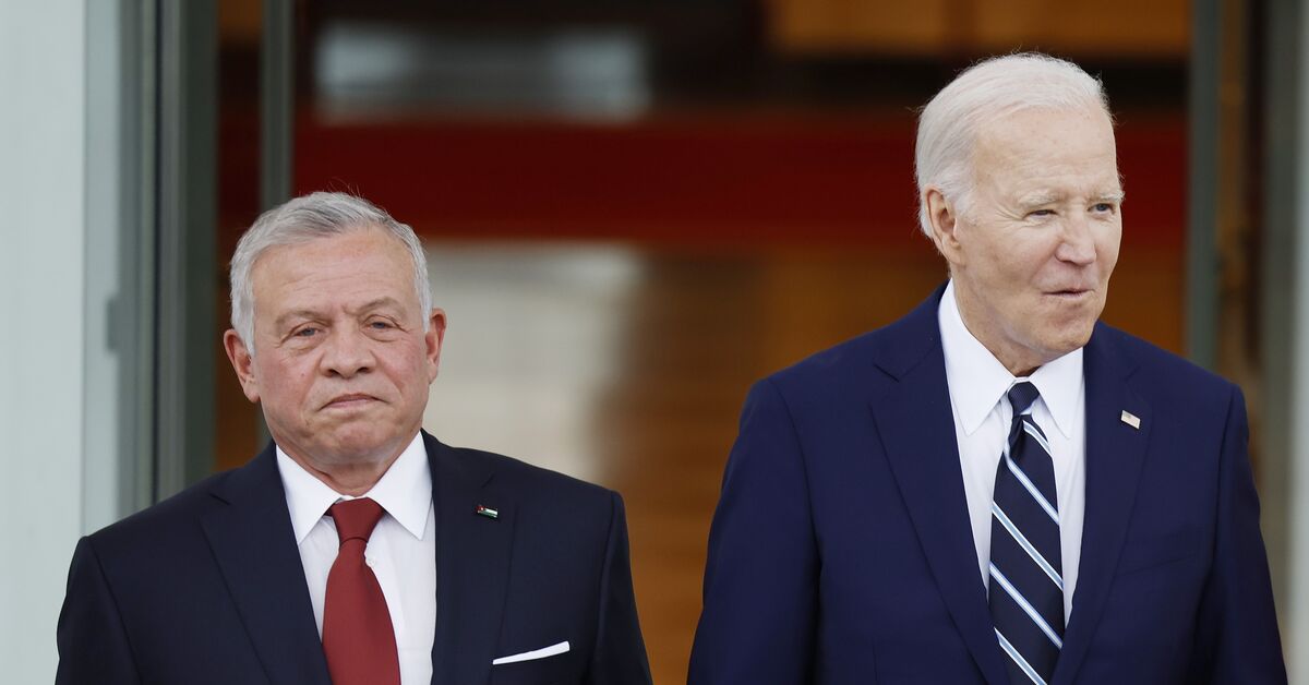 'We oppose any forced displacement of Palestinians,' Biden tells king ...