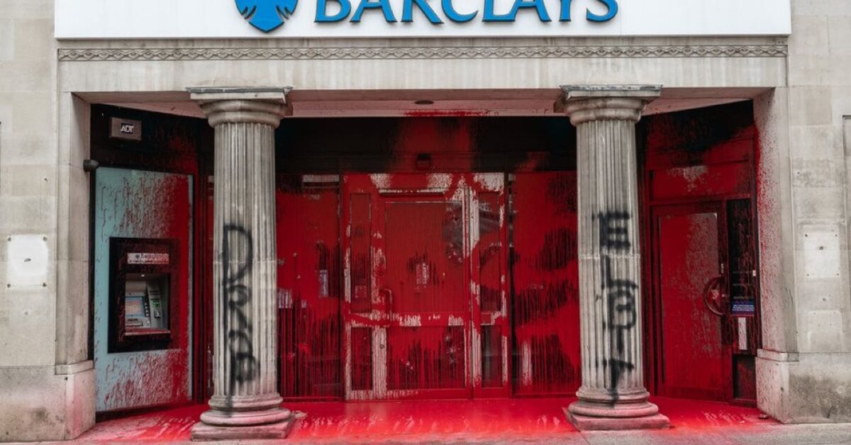 Barclays plays down Israel military links as protesters target branches ...