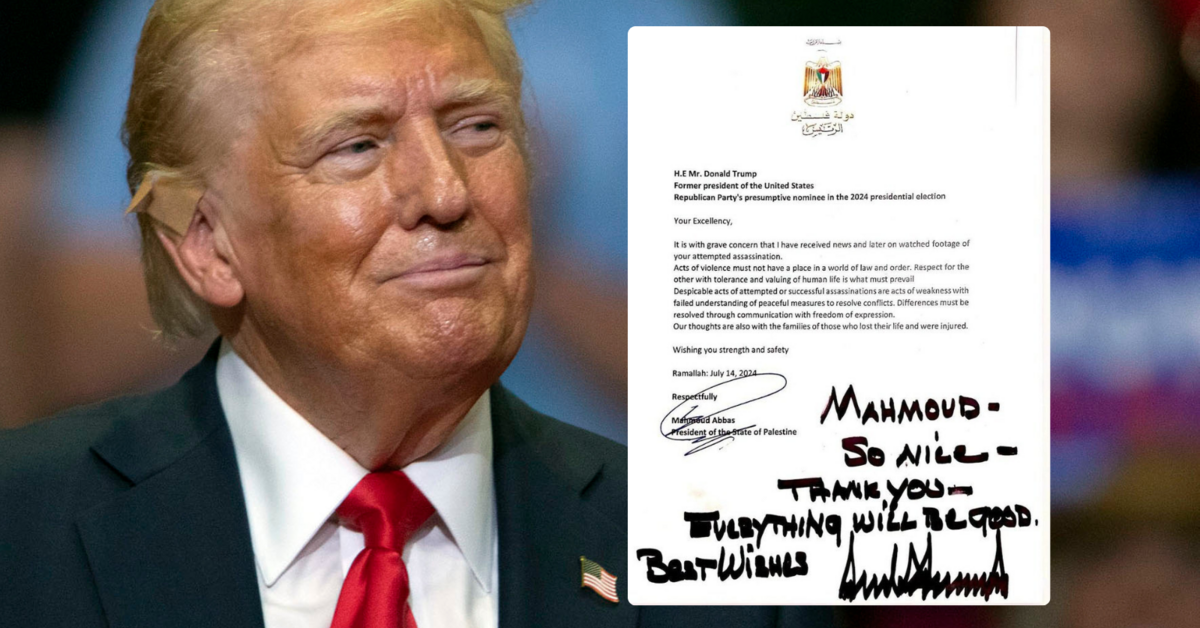 Trump posts letter from Palestinian president ahead of Netanyahu ...