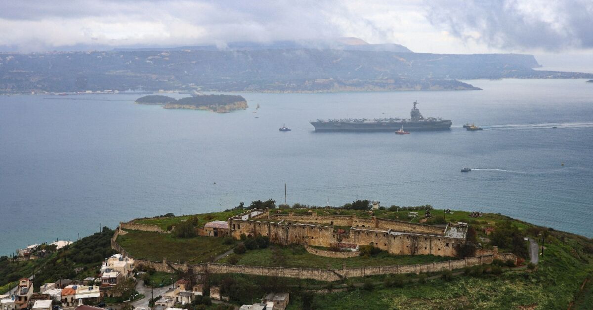 USS Gerald Ford back at Crete naval base: AFP - AL-MONITOR: The Middle ...