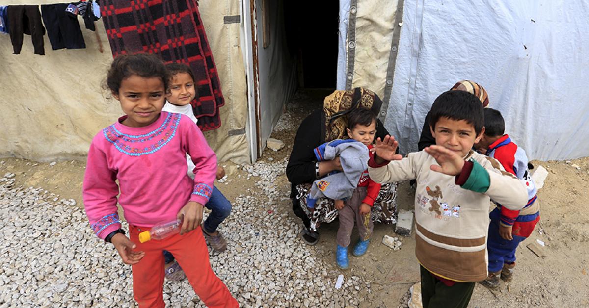 syrian children crying