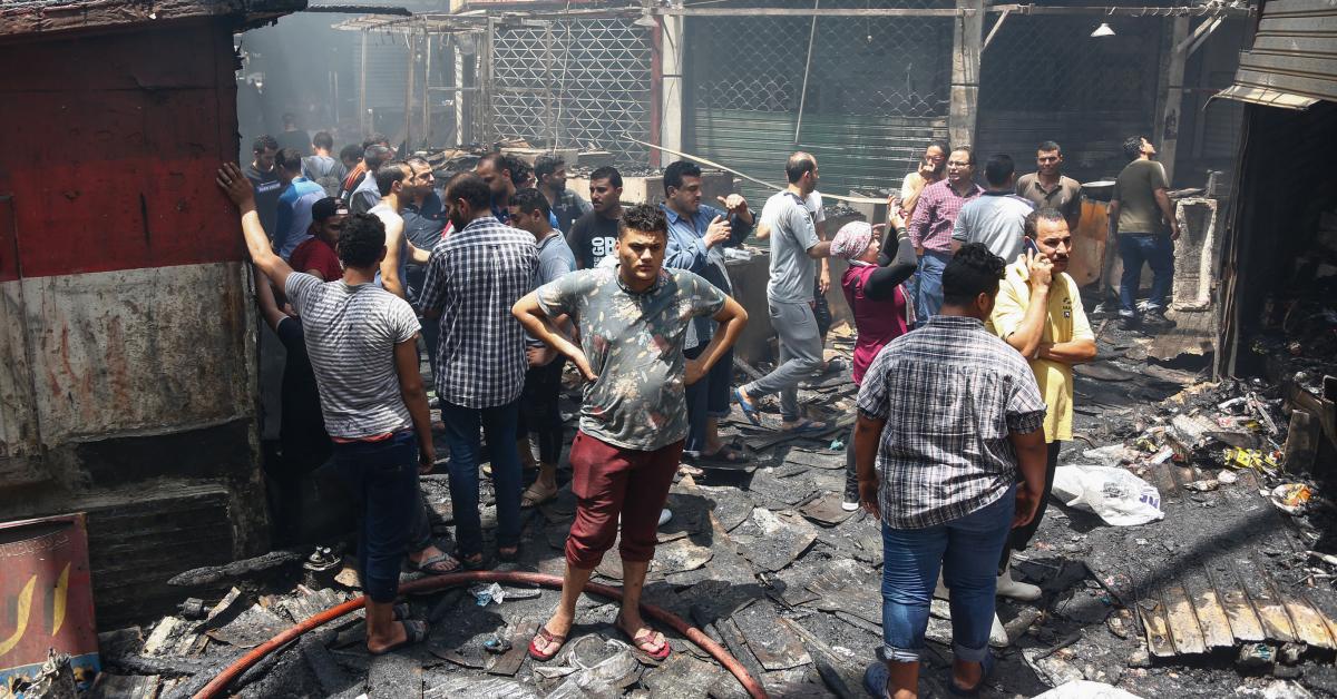 Fire, redevelopment controversy engulf 127-year-old Cairo market - AL ...