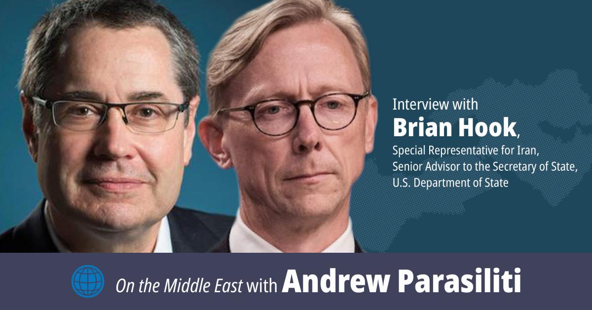 US Special Representative for Iran Brian Hook discusses Trump ...
